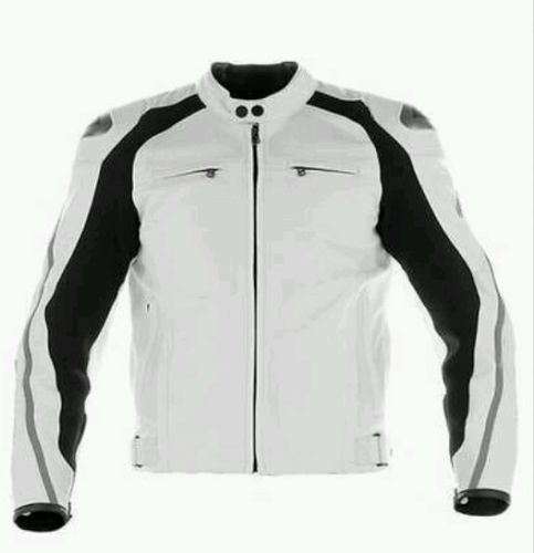 Motorcycle Leather Racing White Jacket – speedystar
