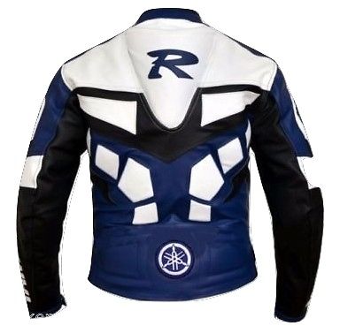 Yamaha R Blue Motorcycle Leather Racing Jacket | SPEEDYSTAR – speedystar